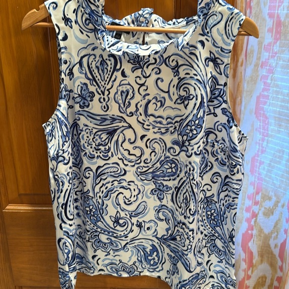 Talbots | Tops | Talbots Ruffle Collar Sleeveless Blouse | Poshmark